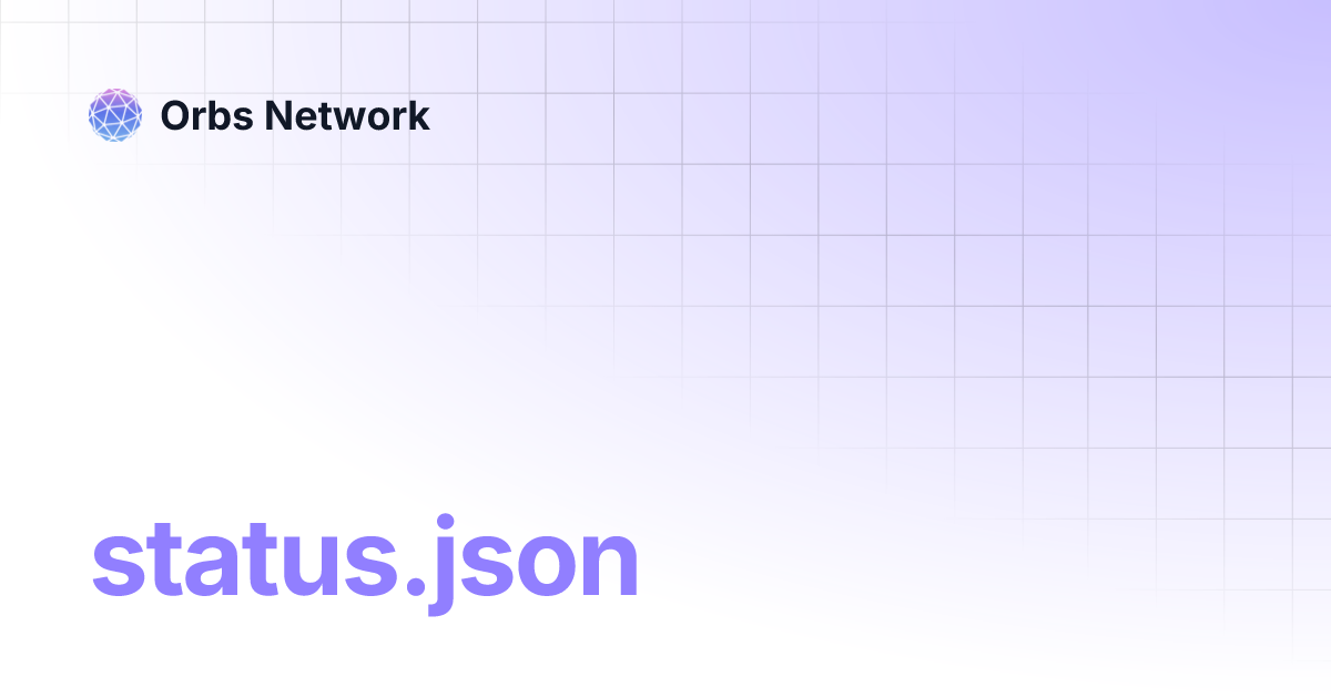 status.json | Orbs Network